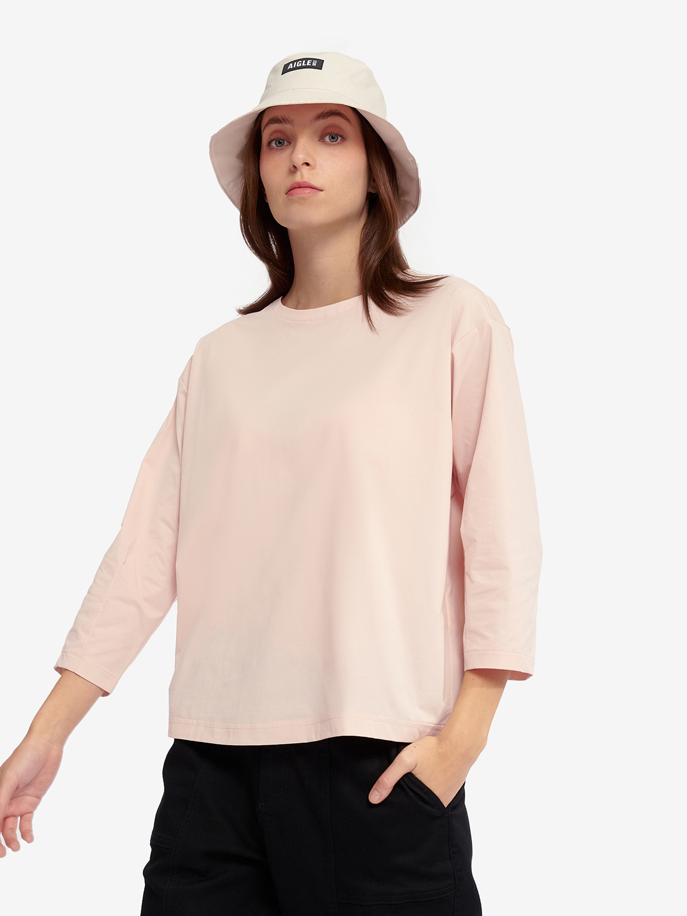 WOMEN DFT UVC MID SLEEVES TEE SHIRT | 에이글