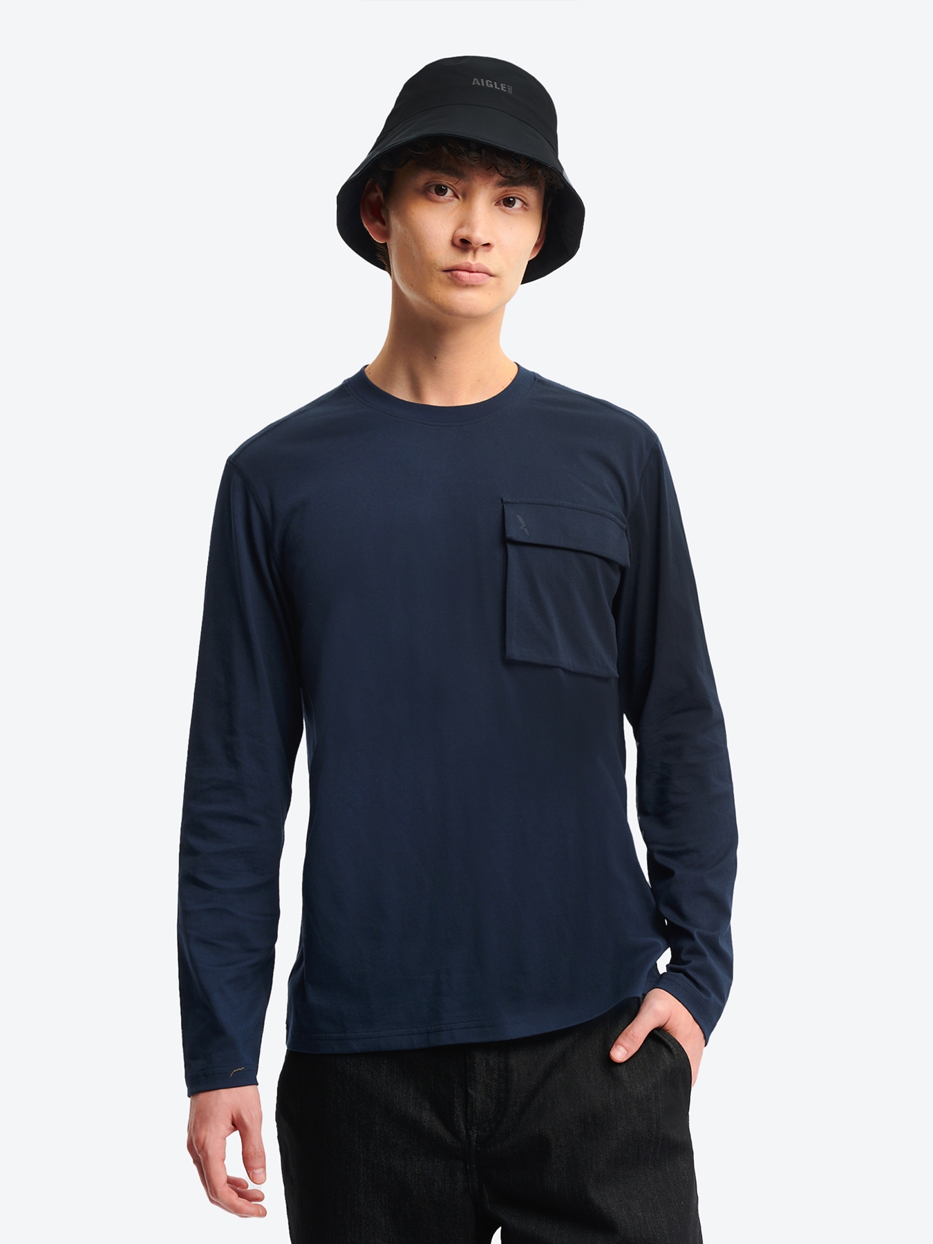 DFT SILVADUR LONG SLEEVE JERSEY TEE-SHIRT - POCKET ON CHEST | 에이글